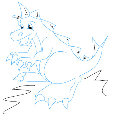 Jak narysować dinozaura krok po kroku. Rysowanie dinozaura